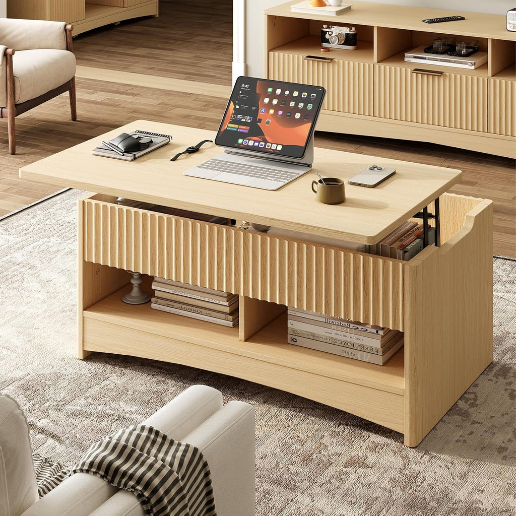 Amada Lift Top Coffee Table, Natural Oak – Amadahome
